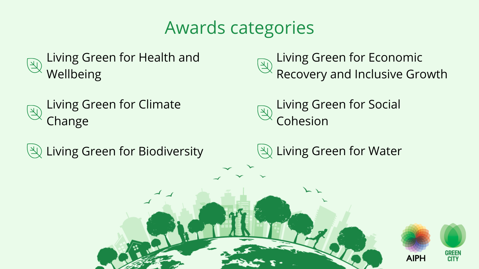 AIPH World Green City Awards Now Open for Entries - #NatureForAll